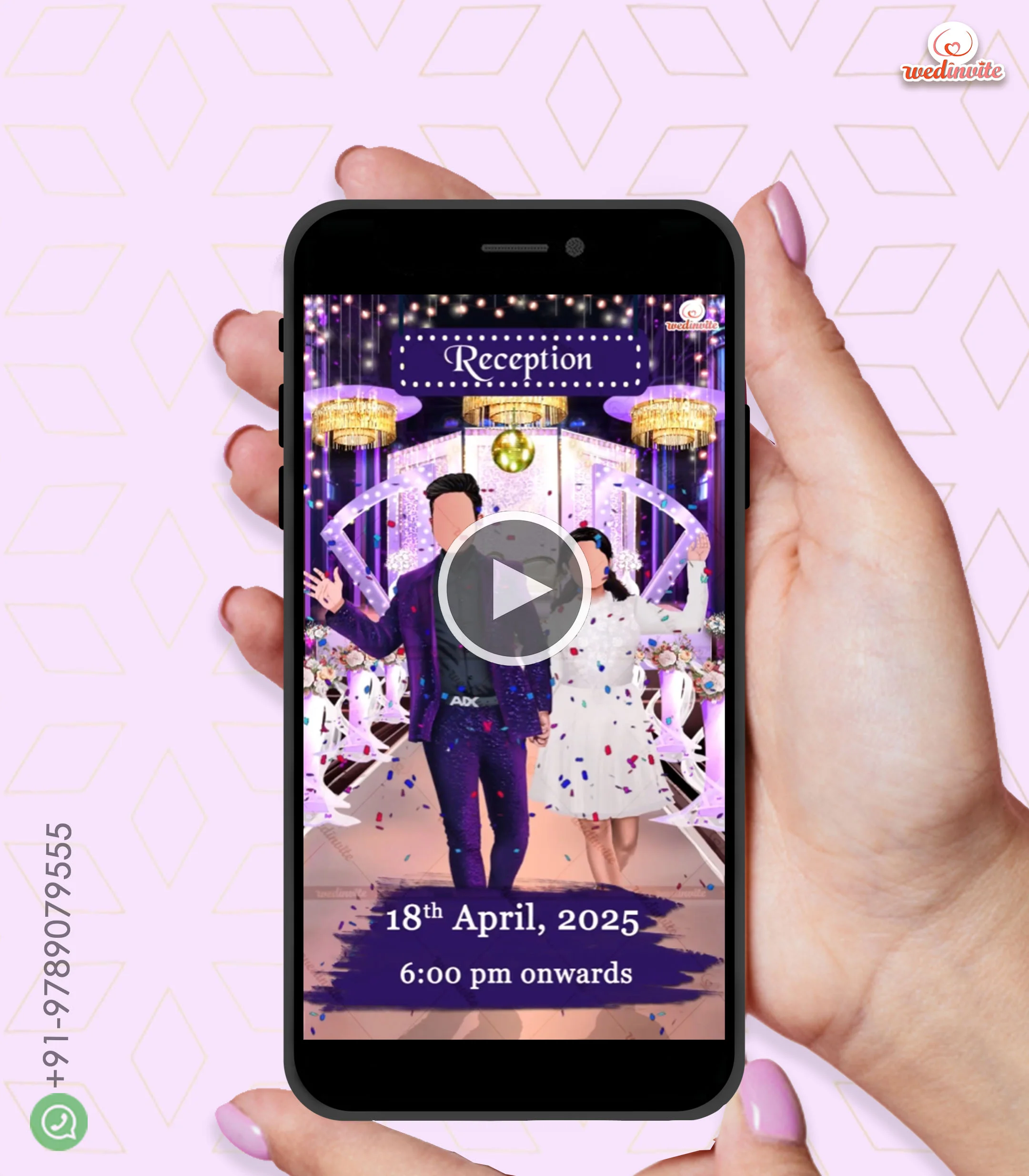 W1346 South Indian Wedding Invite - Wedinvite